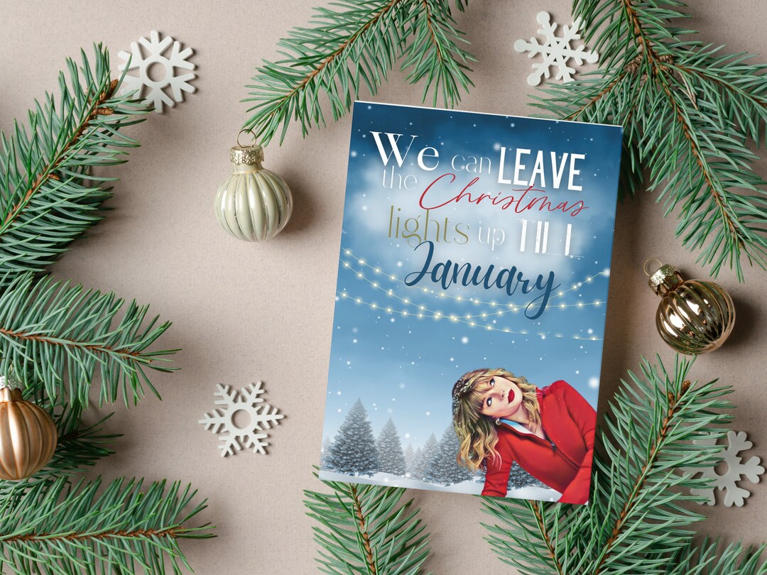Taylor Swift Christmas Card Template Taylor Swift Printable Holiday ...