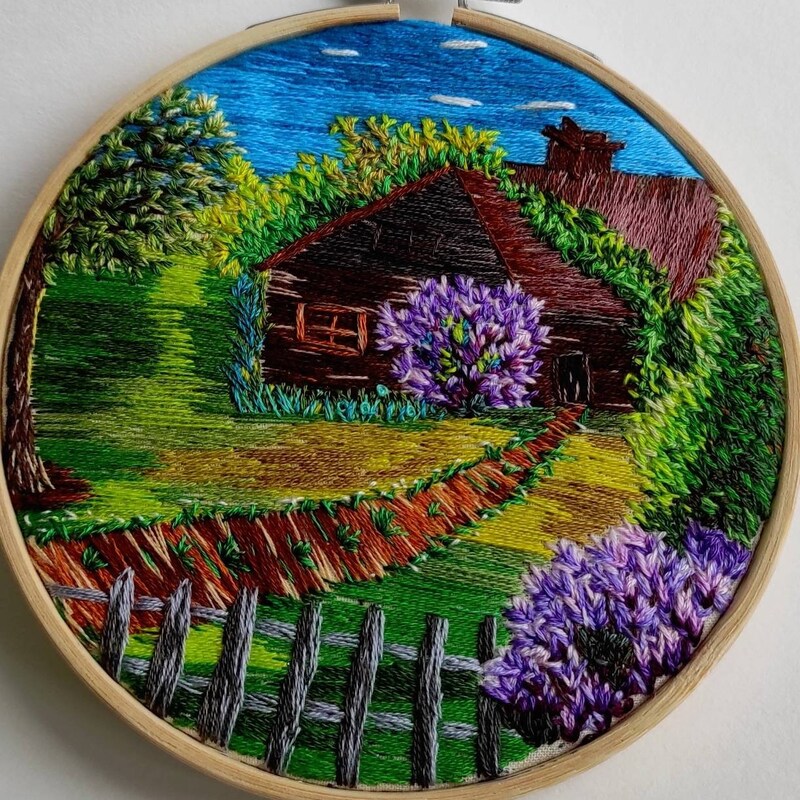 Embroidery Landscape - Etsy