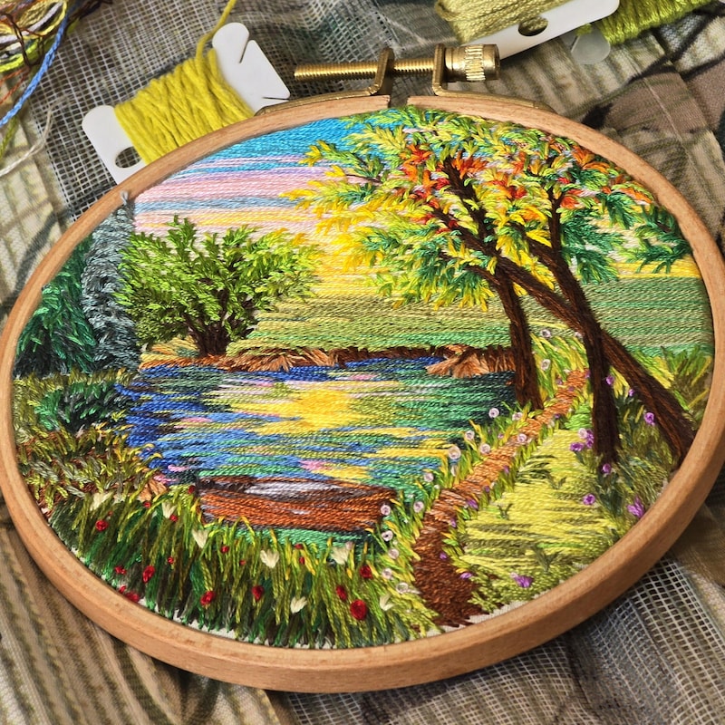 Embroidery Landscape - Etsy