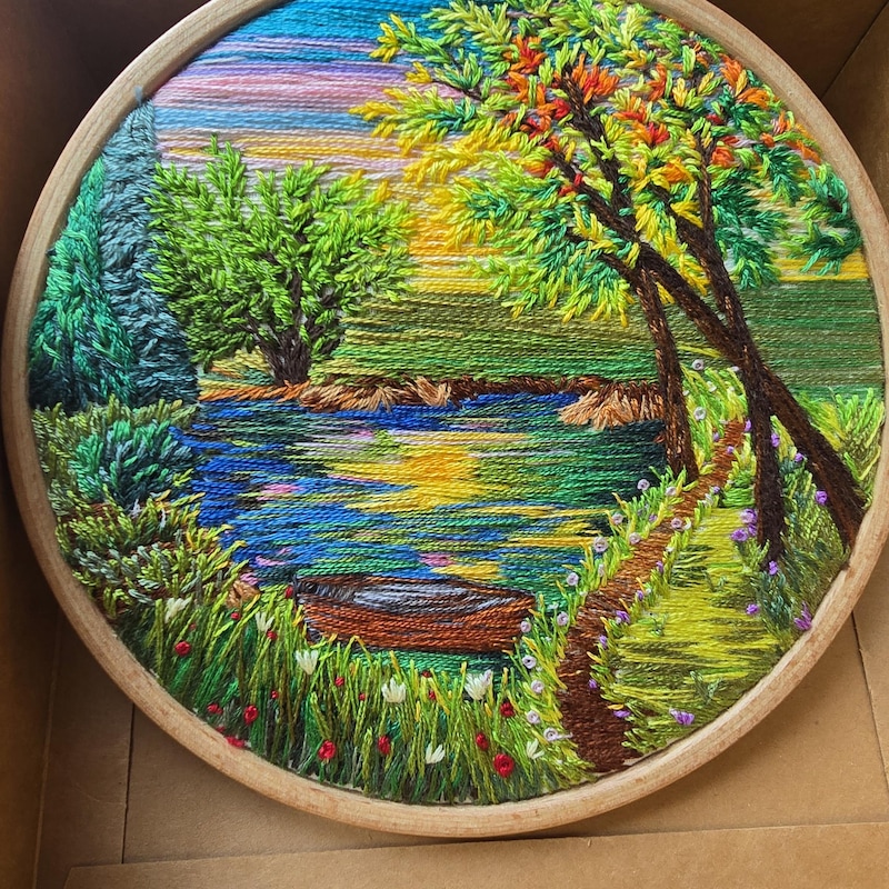 Embroidery Landscape - Etsy