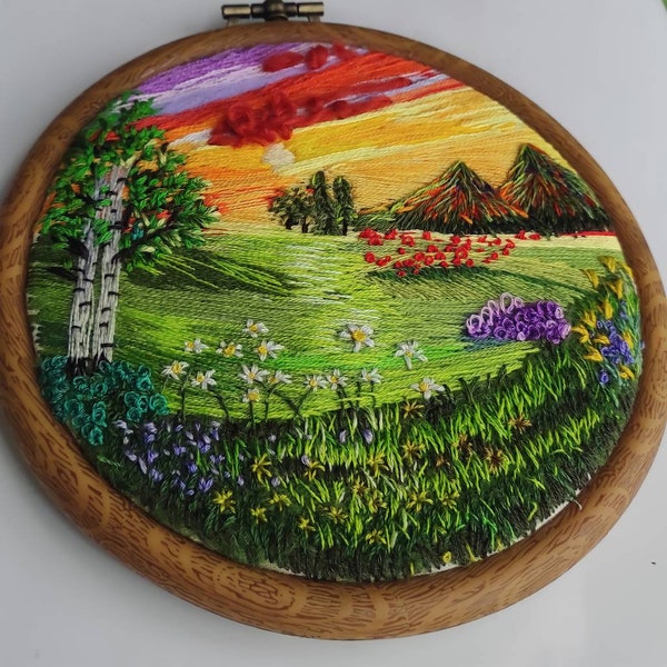 Landscape Embroidery - Etsy