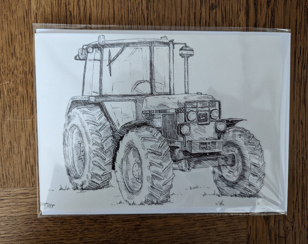 Handmade John Deere Tractor Card - Etsy