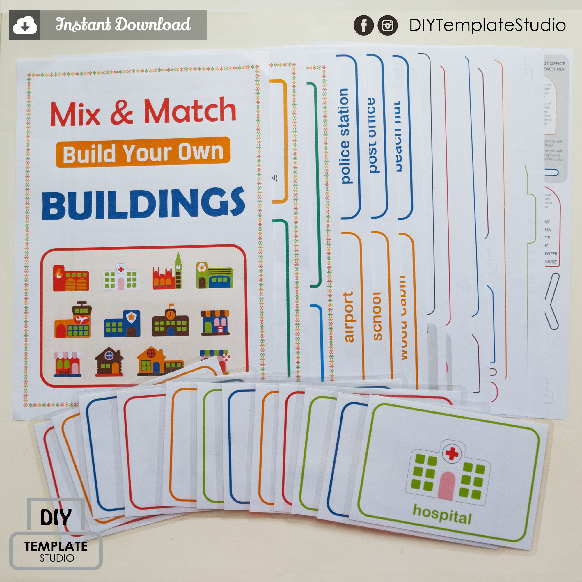 Felt Puzzle - Mix & Match (build Your Own) - 12 Buildings - PDF ...