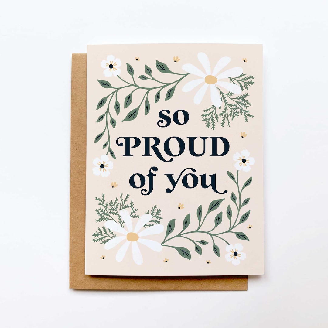 So Proud of You Greeting Card - Etsy