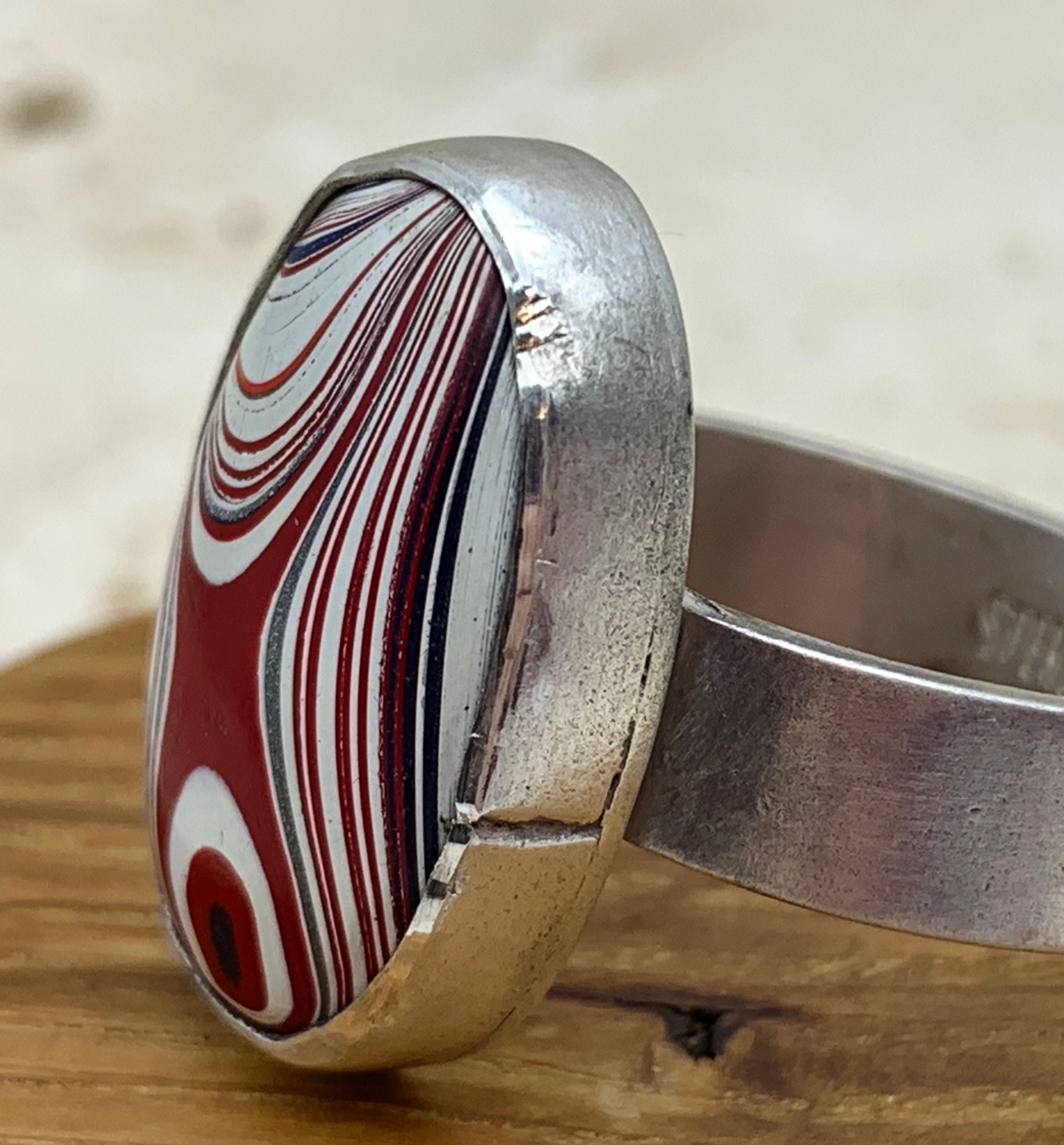 Fordite Ring Size 11, Silver Ring, Fordite, Unisex Ring, Unisex Gift ...