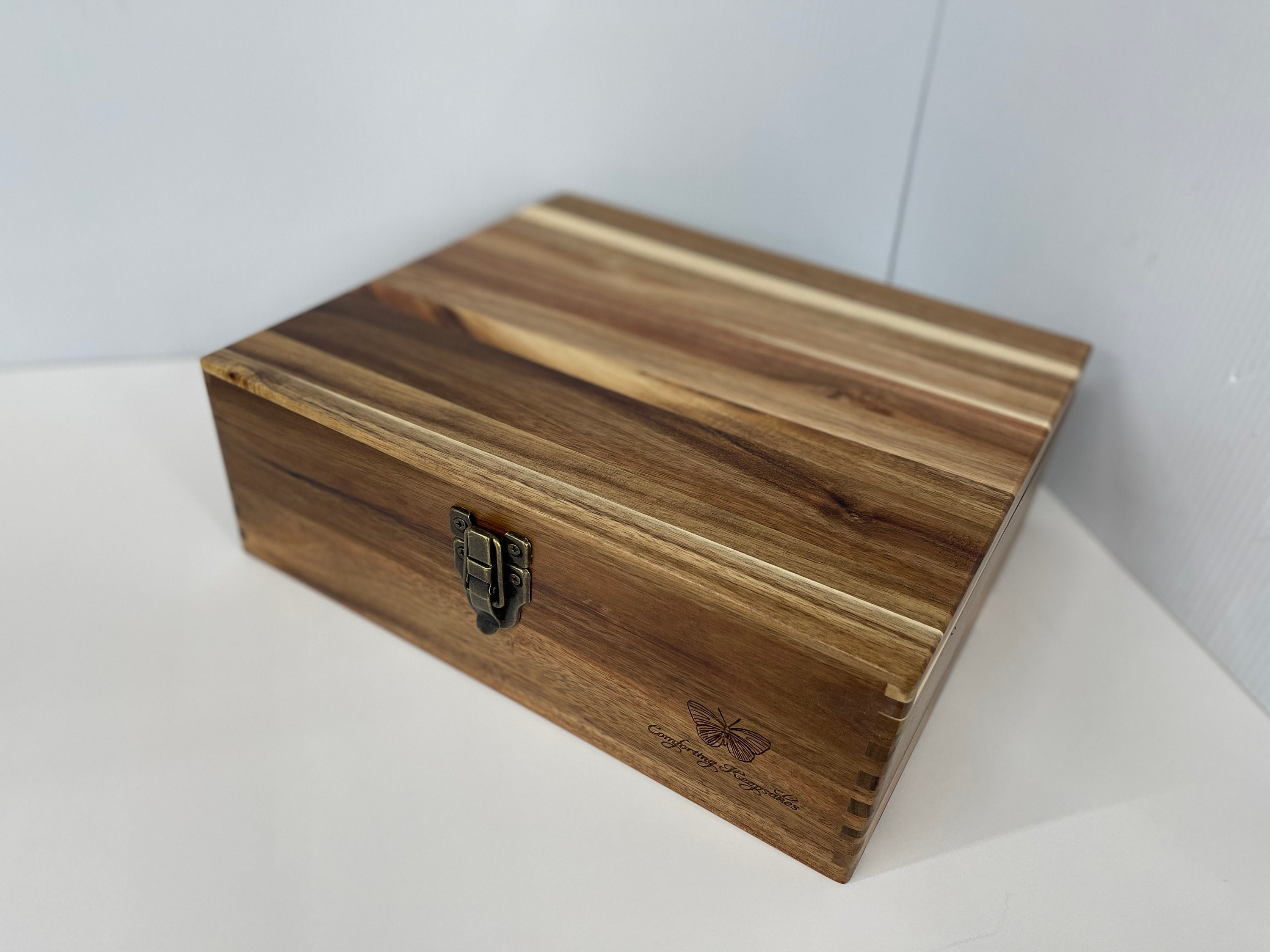 Engraved Acacia Memory Box Sympathy Gift Basket Unique - Etsy