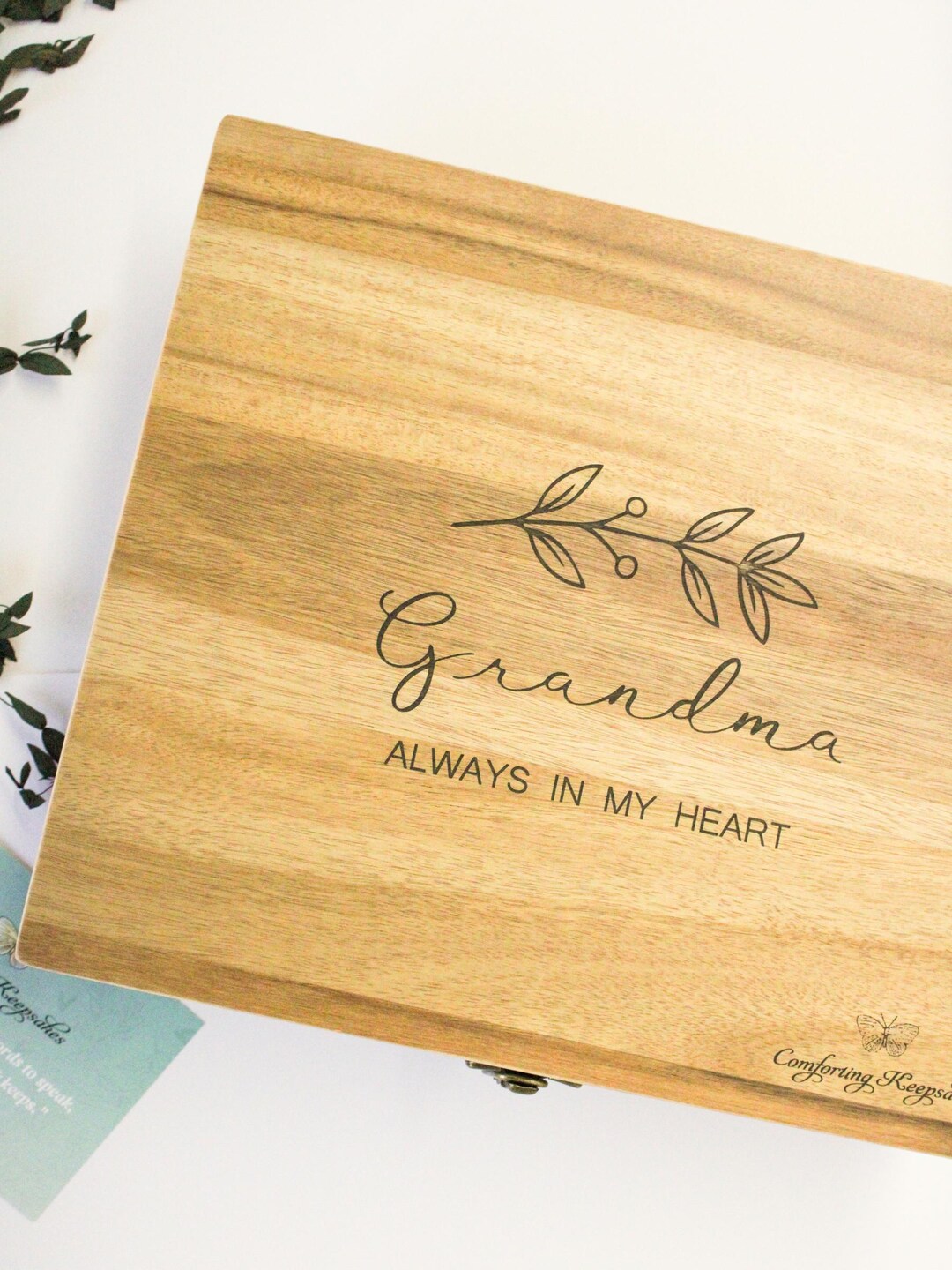 GRANDMA Memory Box-engraved Acacia Solid Wood-grief-keepsake-momento ...