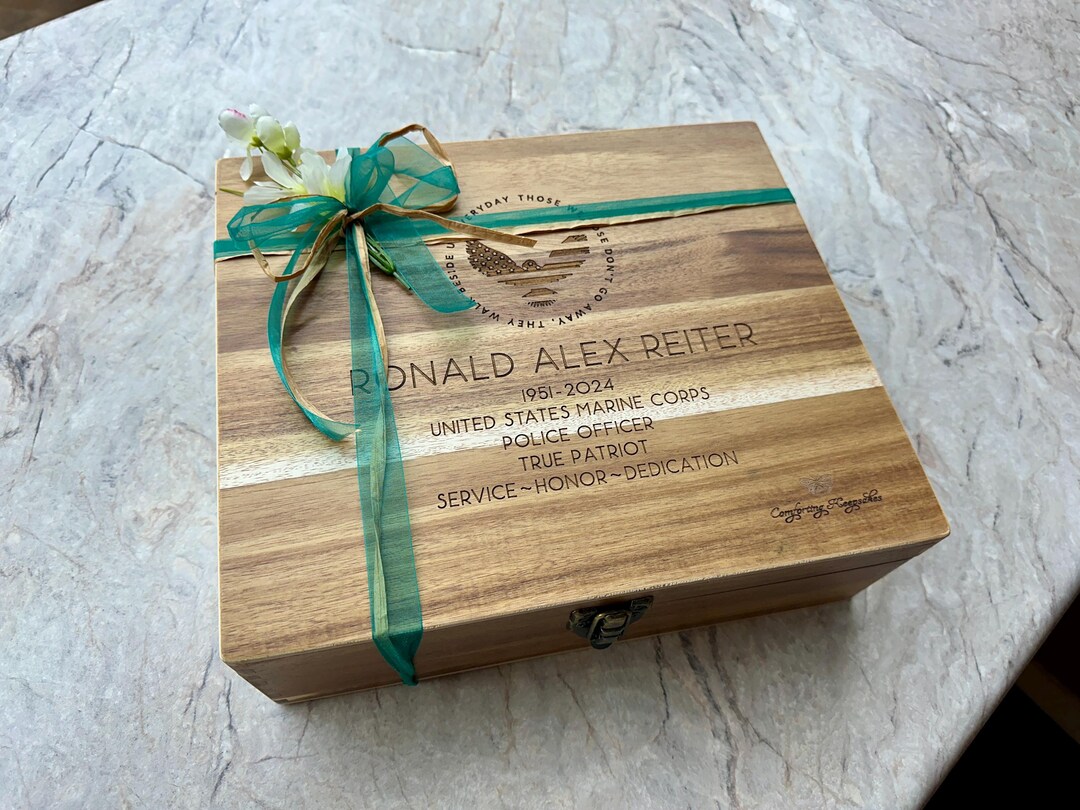 Personalized Military Wood Keepsake Box | Graduation Gift - Etsy