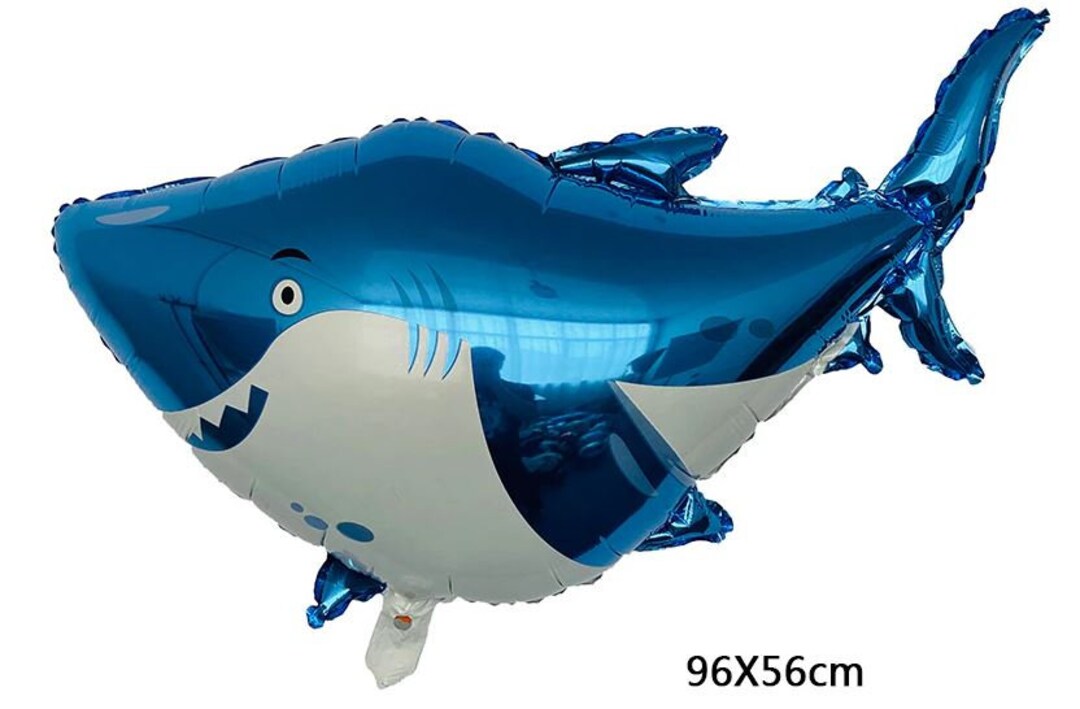 37" Super Size Balloon Shark Cute Mylar Foil Balloon - for Party ...
