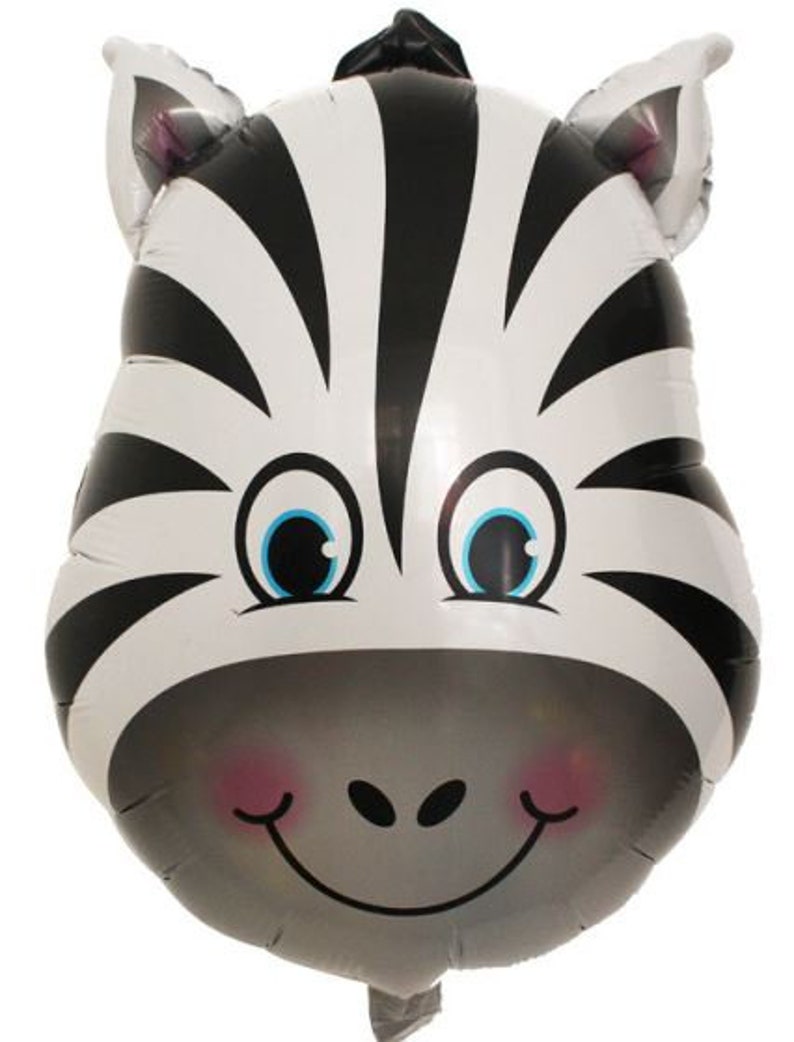 25 in Jumbo Balloon Animal Head Shape Zebra Foil Balloon - Etsy