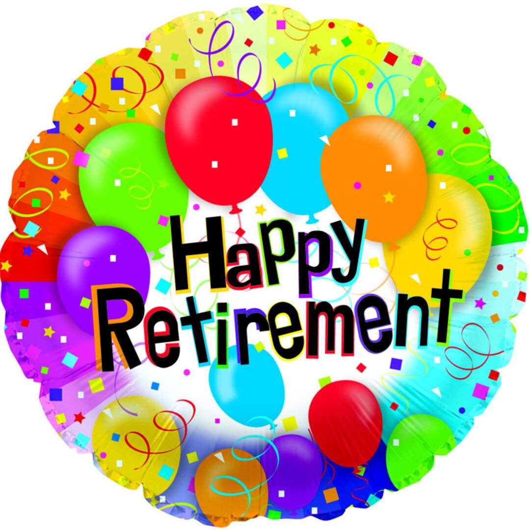 Happy Retirement Balloon 18 Mylar Foil for Party Decorations & Gifts ...
