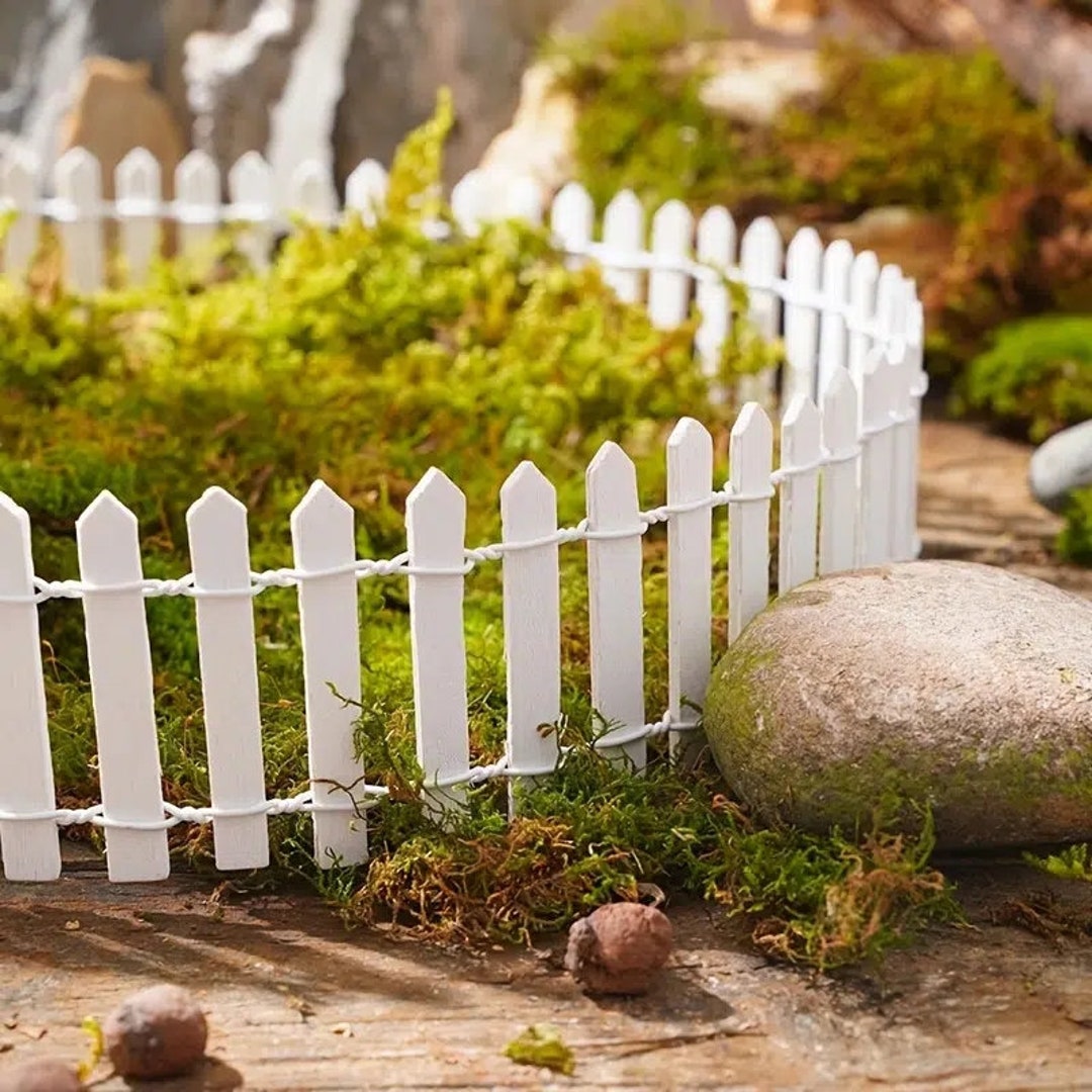Mini Fence Prsildan Miniature Fairy Garden Fence DIY Wood - Etsy
