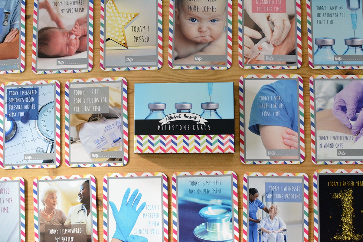 Student Nursing Milestone Cards - Etsy