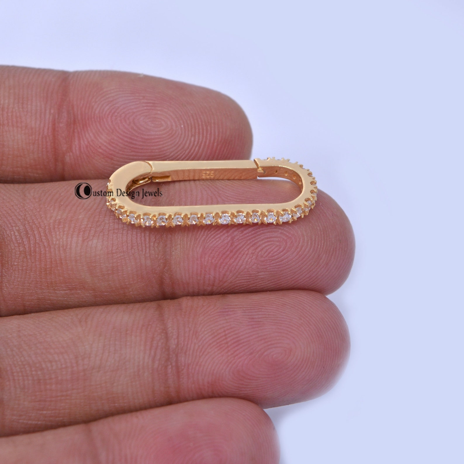 925 Silver Diamond Link Lock Handmade Link Lock Silver | Etsy