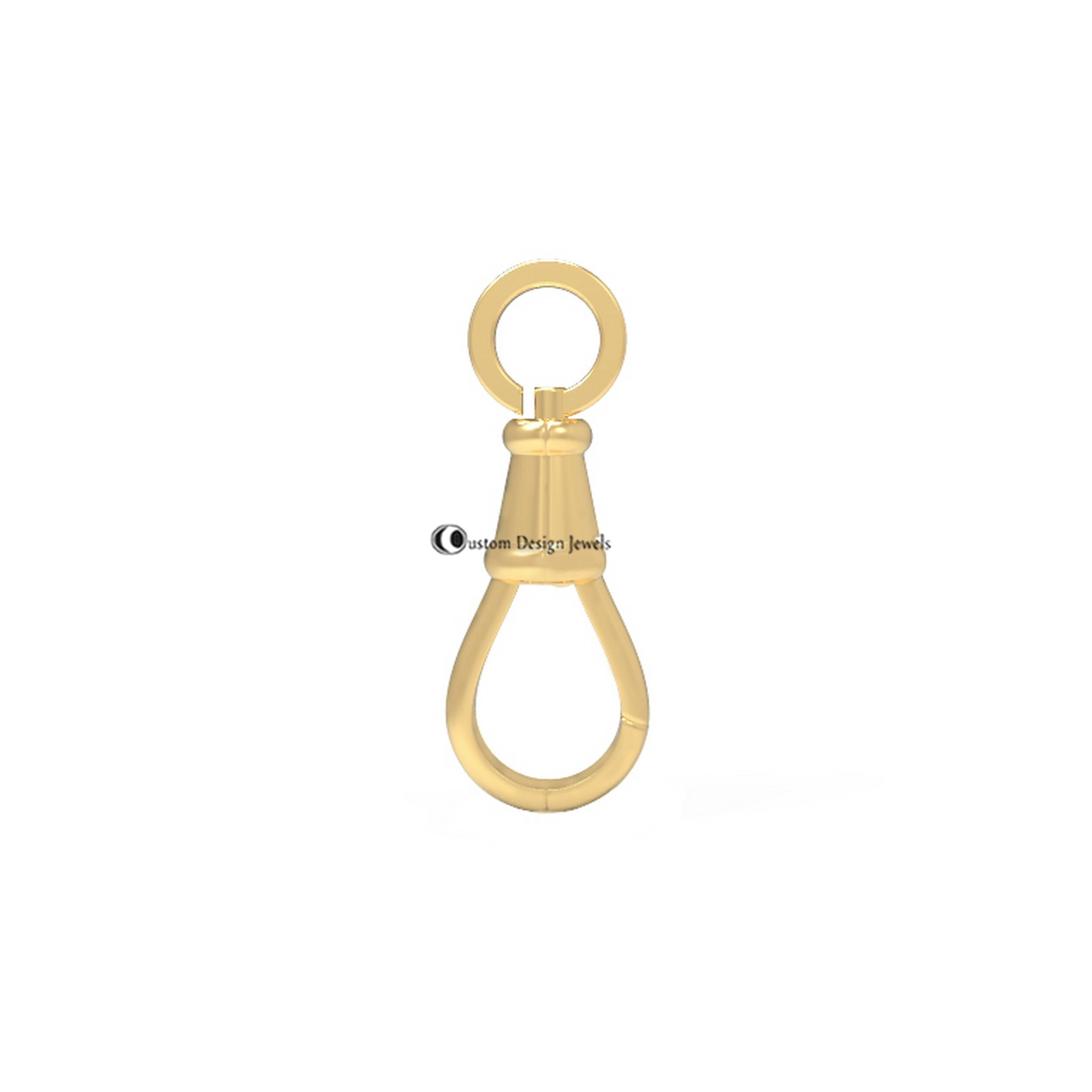 14k Solid Gold Swivel Push Lock Swivel Gold Lock 14K Gold - Etsy