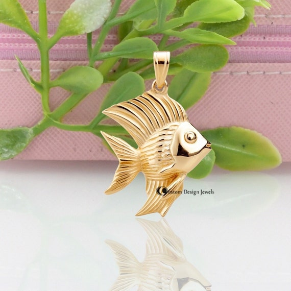 Fish design gold locket store