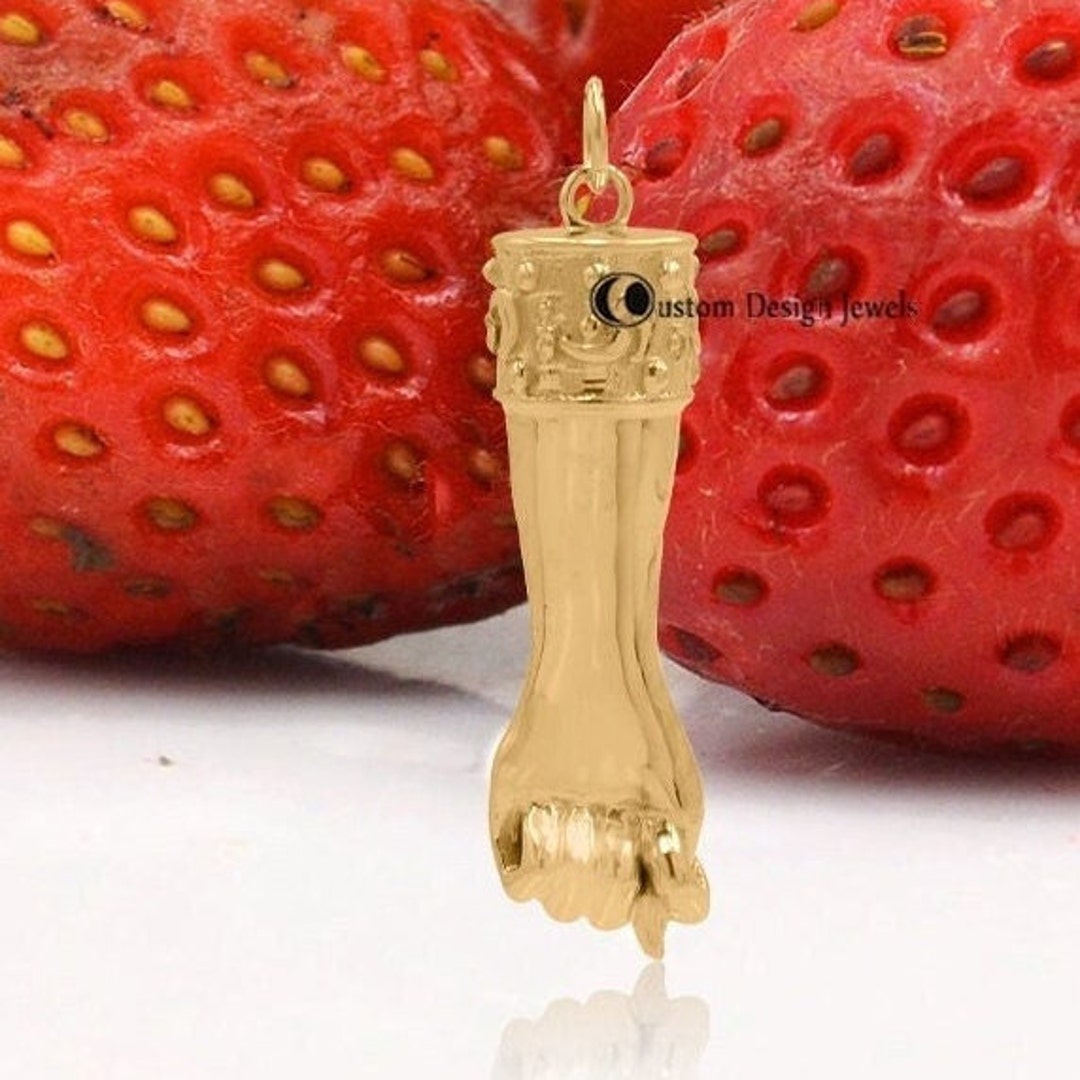 Sterling Silver Figa Hand Pendant, Good Luck Figa Hand Charm Pendant ...