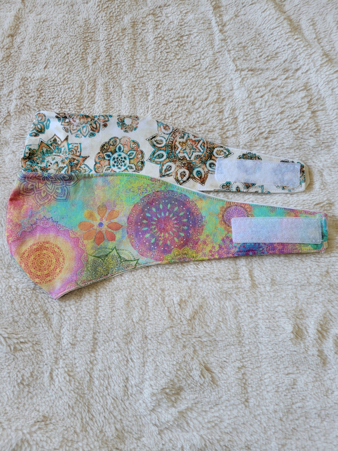 Mandalas Face Mask With "velcro®brand" Touch Fastener - Handmade With ...