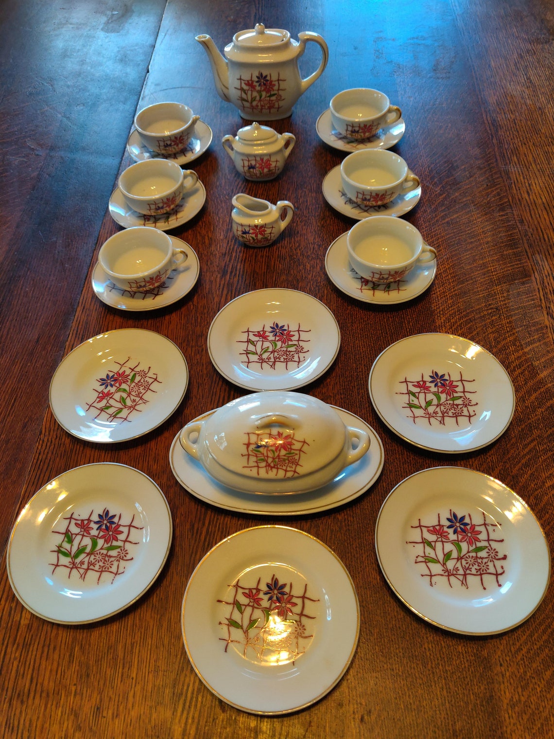 1950s China Toy Tea Set by Straco Made in Japan 26 pieces | Etsy