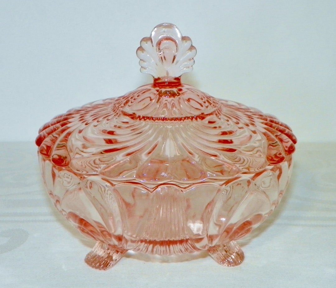 Cambridge La Rosa PINK CAPRICE #165 Oval 3 Toed Footed Covered CANDY ...