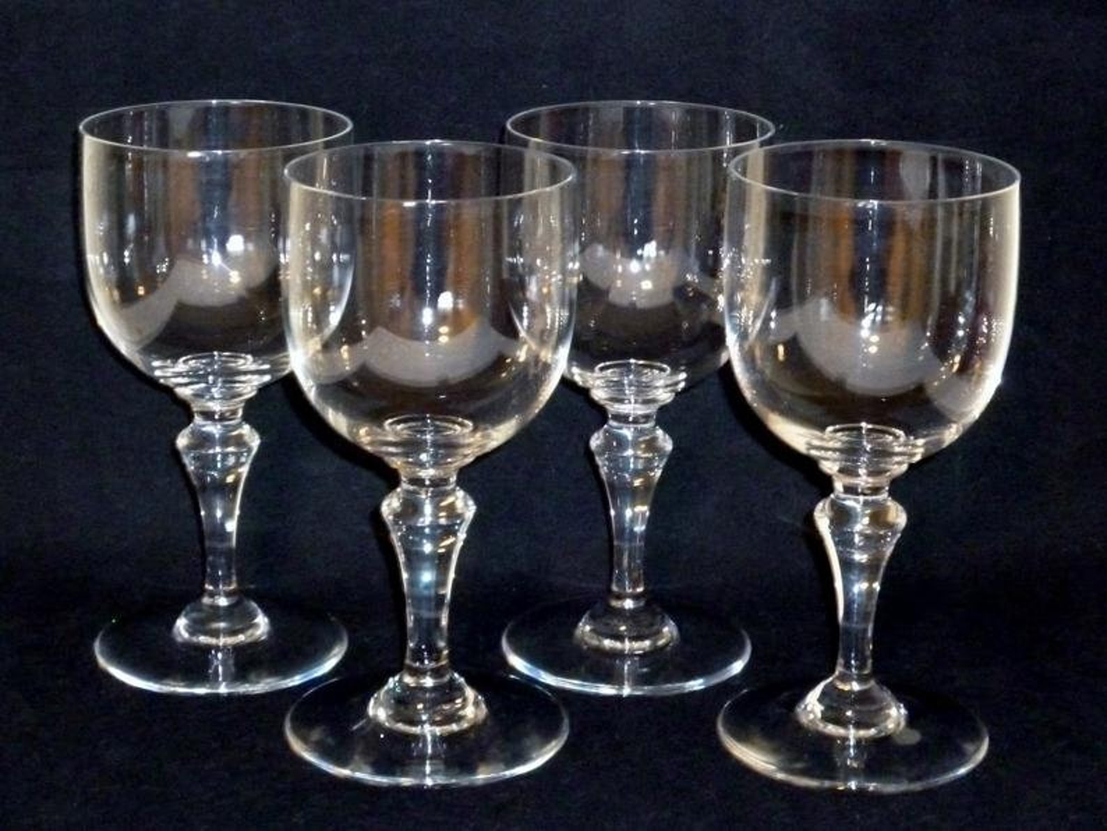 4 Pcs Cut Crystal Wine Goblets Glasses Criss Cross Vertical - Etsy