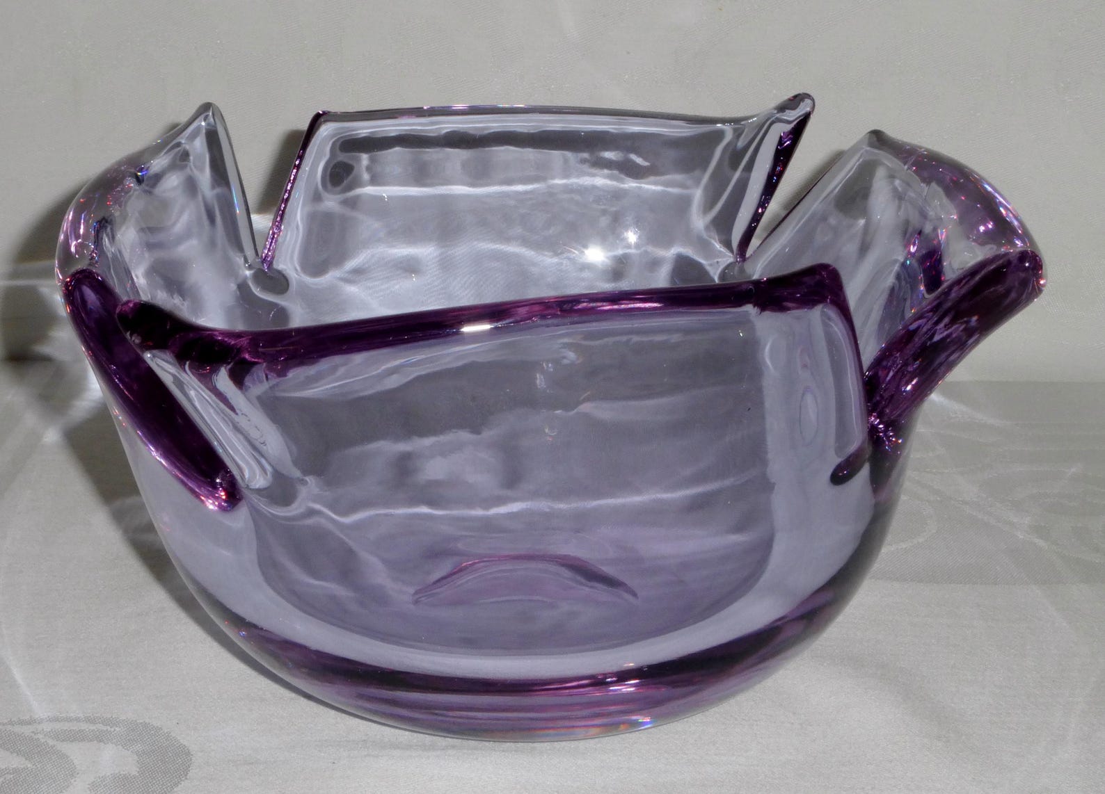 Vintage Fostoria Decorator Collection Lavender 6" Footed Comport Heart ...