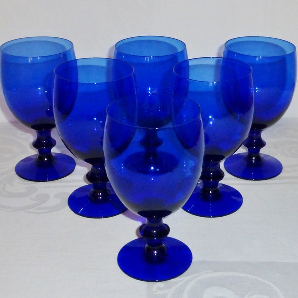 Cobalt Blue Goblets - Etsy