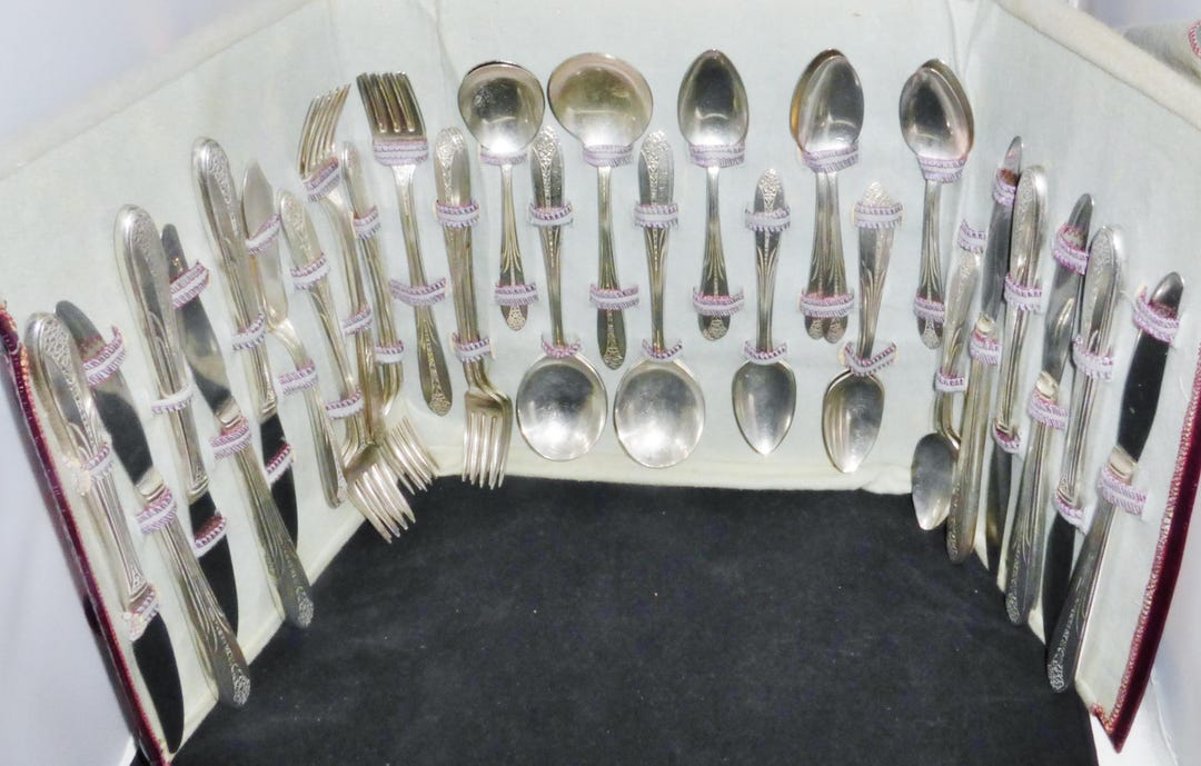 Vintage 43 Pcs National Silver Co PRINCESS ROYAL Silverplate Flatware ...