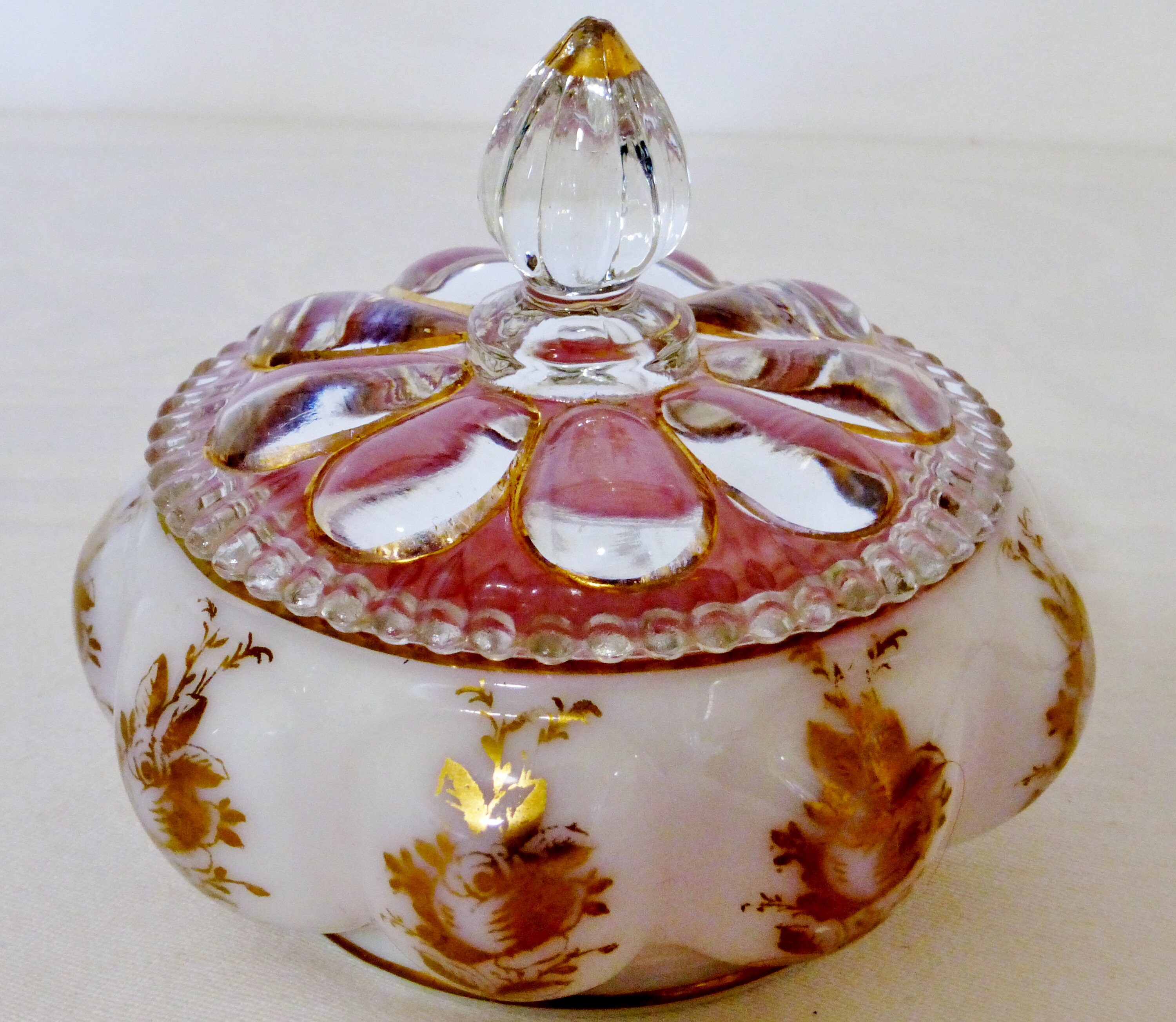 FENTON Peach Crest TYNDALE Gold Roses Melon Vanity Set Perfume - Etsy