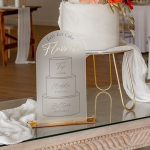 Acrylic Cake Sign: "let's Eat Cake" - Wedding Reception Decor ...