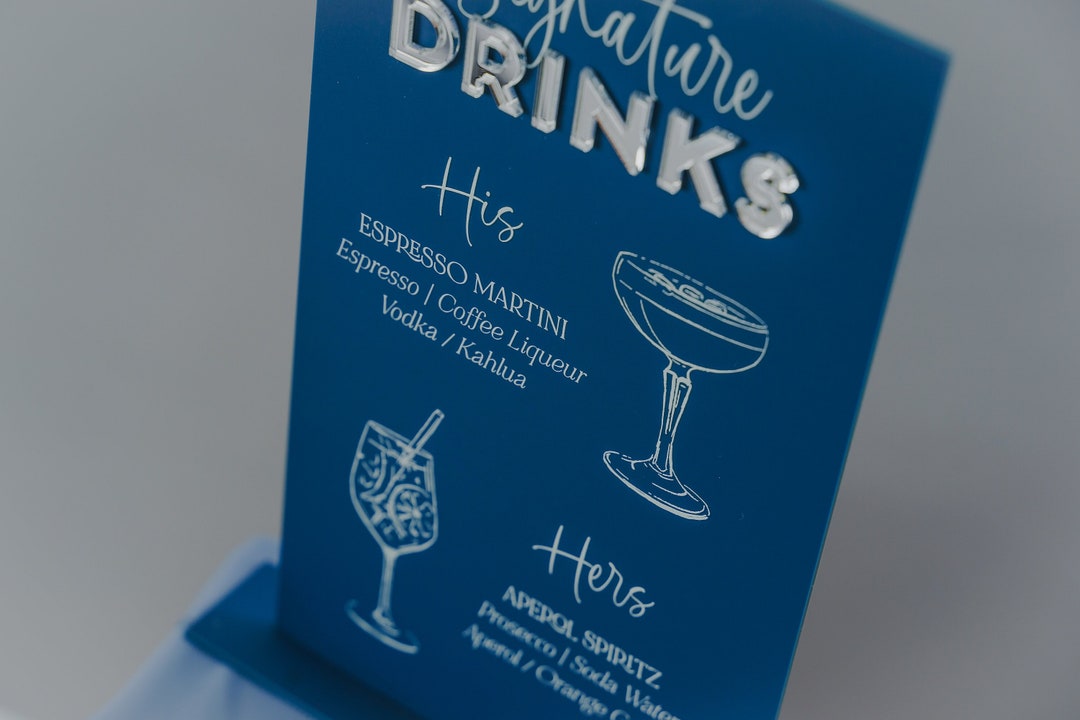 A4 Custom Sign, Wedding Bar Sign, Bar Signs, Polaroid Sign, Guestbook ...