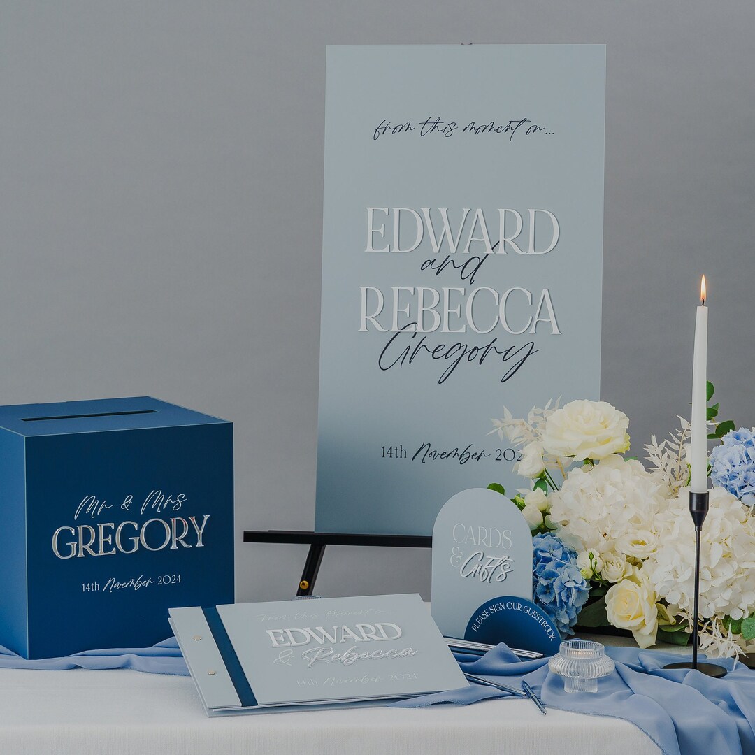 QUAD - DUO SIGN With Pens Bundle Set, Trio Set + Welcome Sign, Wedding ...