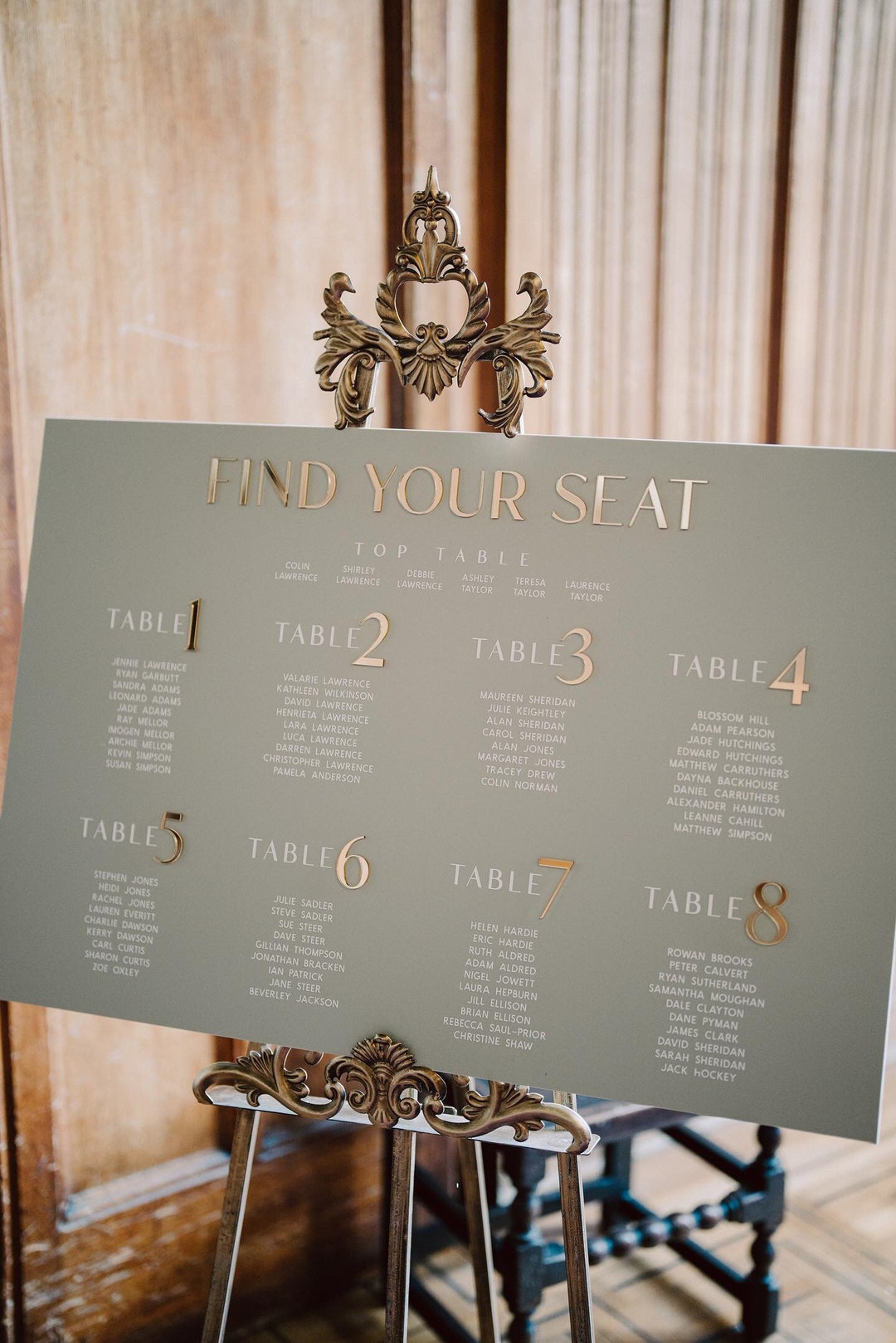 Personalised Acrylic Wedding Seating Plan, Seating Chart, With 3D ...
