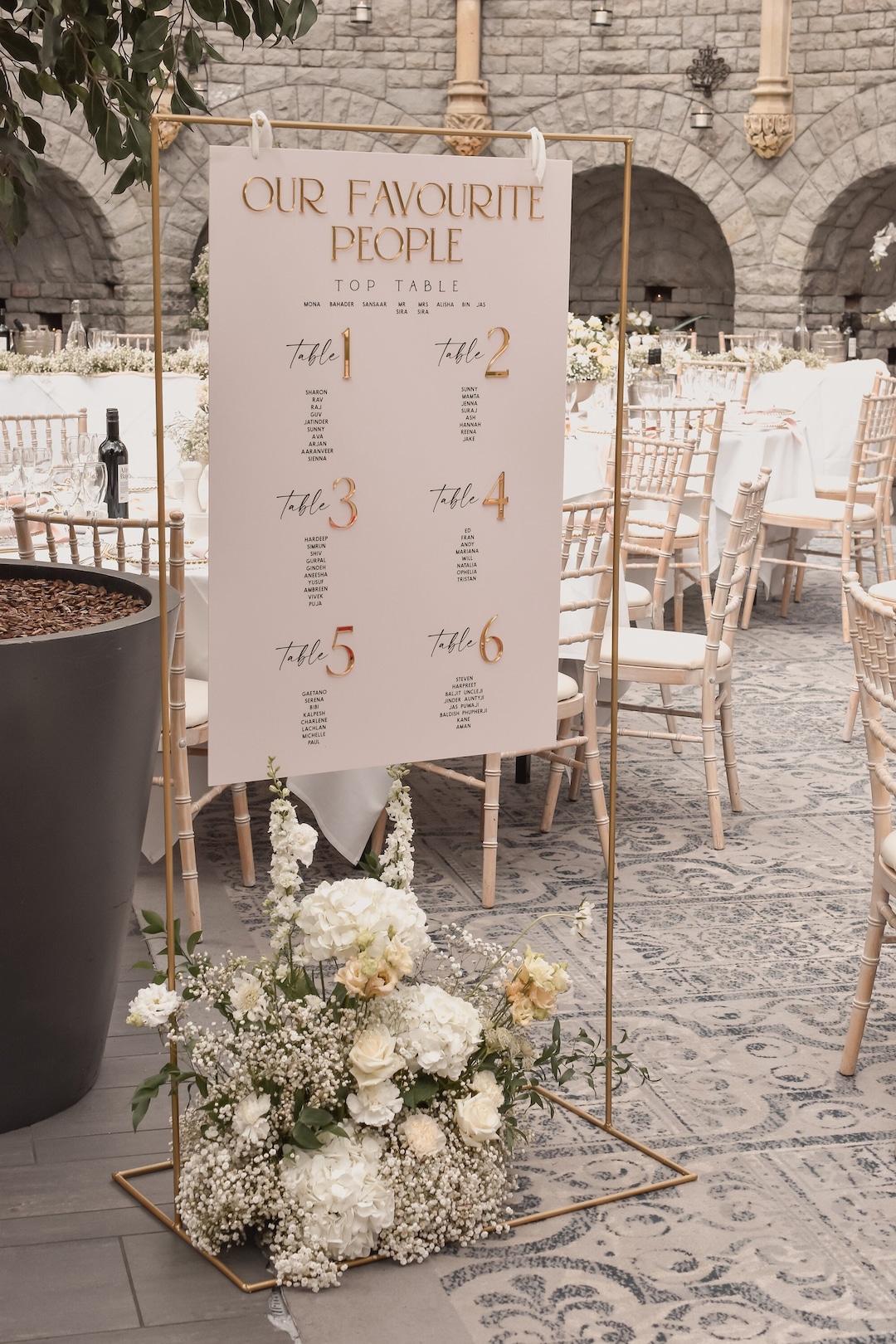 Seating Plan 60x90cm ( up to 15 Tables ), Seating Chart, Acrylic ...