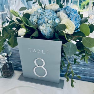 RECTANGLE Acrylic Table Numbers, Wedding Table Numbers, Acrylic Table ...