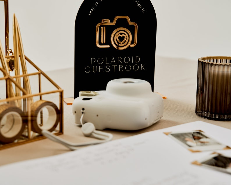 Acrylic Polaroid Guestbook Sign -- No Import Fees USA -- Modern Wedding ...