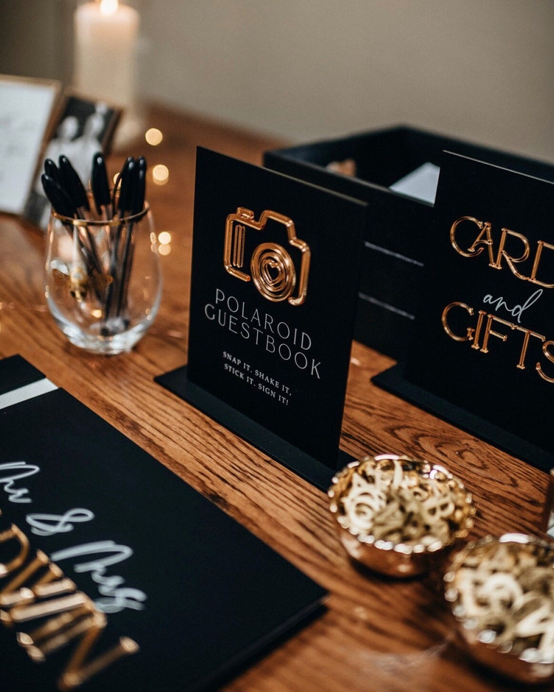 A5 Polaroid Sign, Wedding Polaroid Sign, Polaroid Guestbook Sign ...