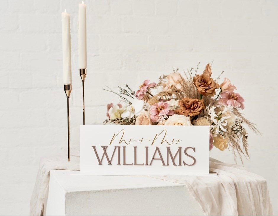 Laser Cut Top Table Sign Top Table Sign Mr&mrs Sign Wedding - Etsy UK