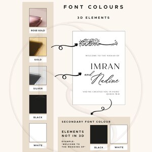 Nikkah Acrylic Wedding Welcome Sign, Arabic Welcome Sign, Bismillah ...