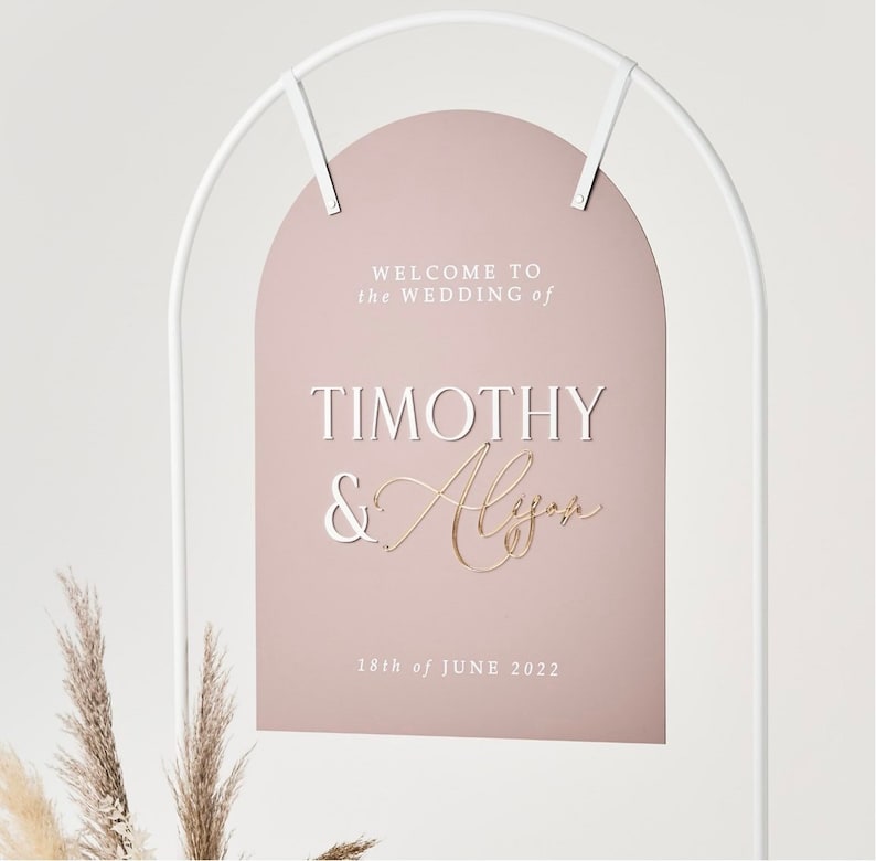 FULL Acrylic DOME Welcome Sign Welcome Sign Wedding Welcome - Etsy