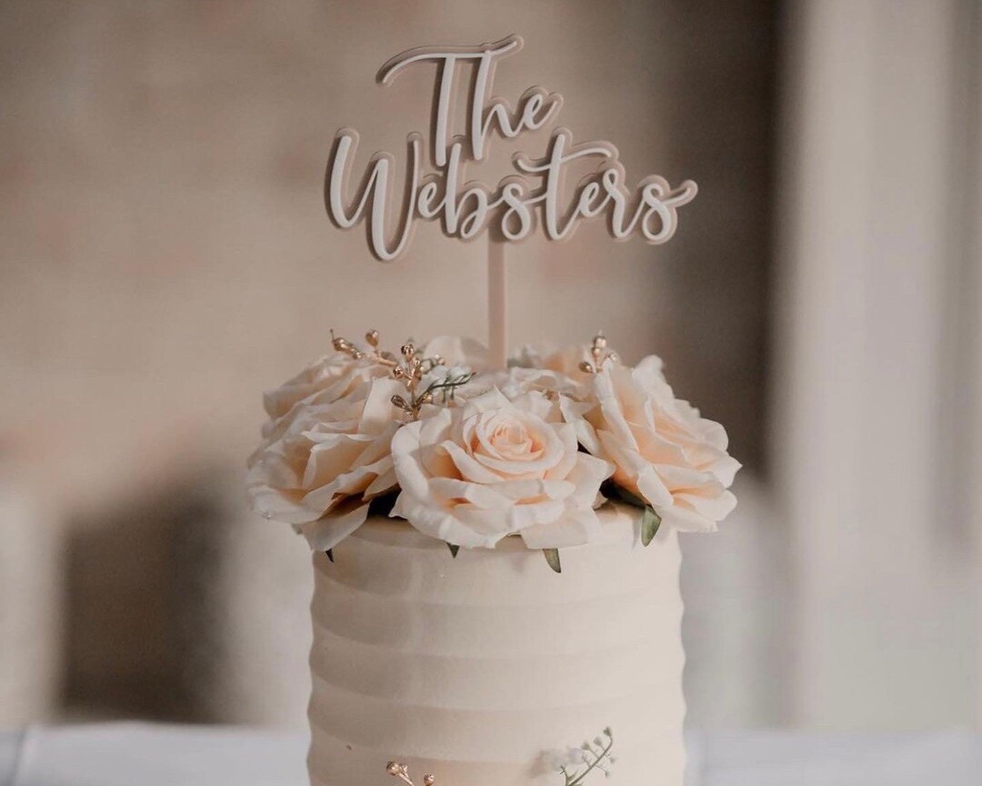 3D Personalised Cake Topper, Personalized Mr & Mrs Wedding Cake Topper ...
