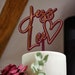 3D Heart Names Cake Topper, Wedding Cake Topper, Cake Topper, Wedding ...