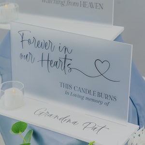 Frosted Acrylic Memorial Sign, Wedding Remembrance Table Decor, LED ...