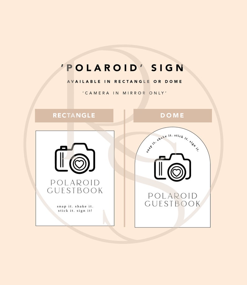 Acrylic Polaroid Guestbook Sign -- No Import Fees USA -- Modern Wedding ...