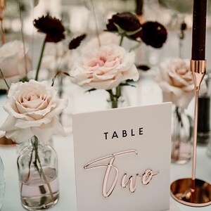 RECTANGLE Acrylic Table Numbers, Wedding Table Numbers, Acrylic Table ...