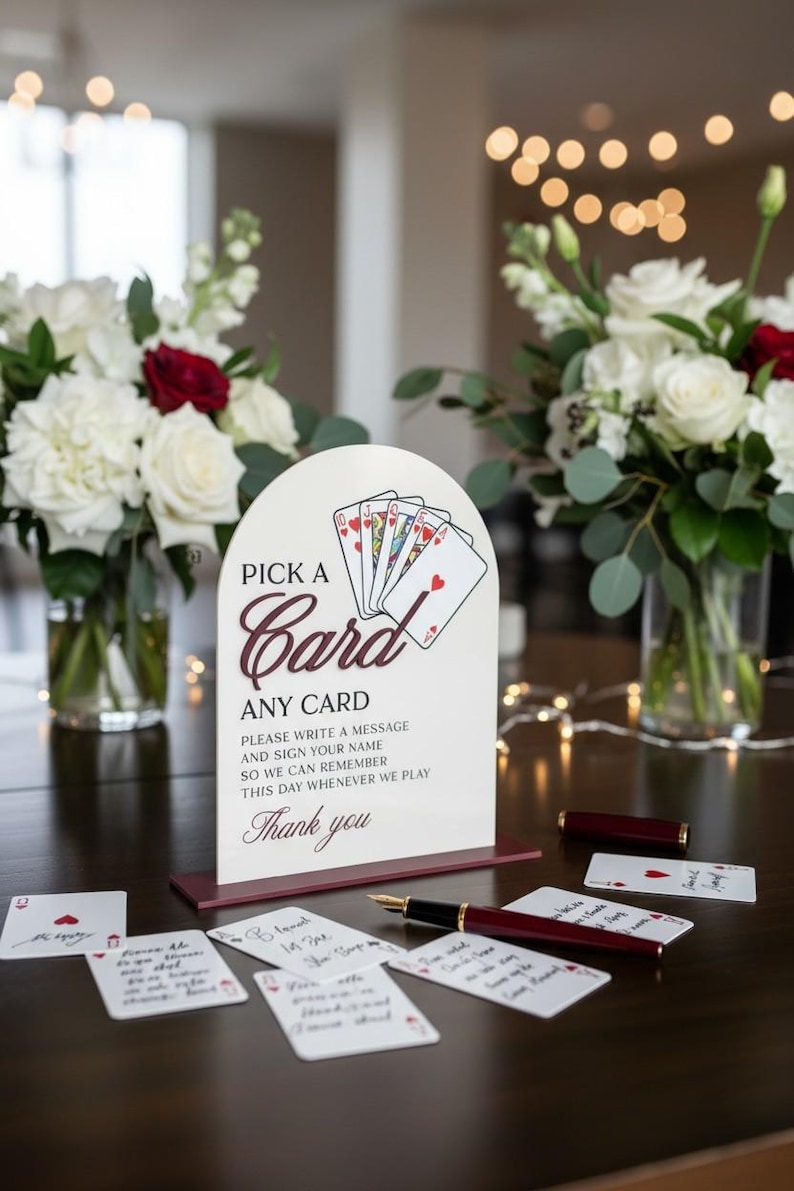 Playing Cards Guestbook Sign' Pick a Card, A5 - Etsy