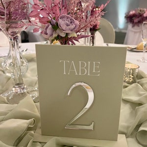 RECTANGLE Acrylic Table Numbers, Wedding Table Numbers, Acrylic Table ...