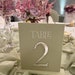 RECTANGLE Acrylic Table Numbers, Wedding Table Numbers, Acrylic Table ...