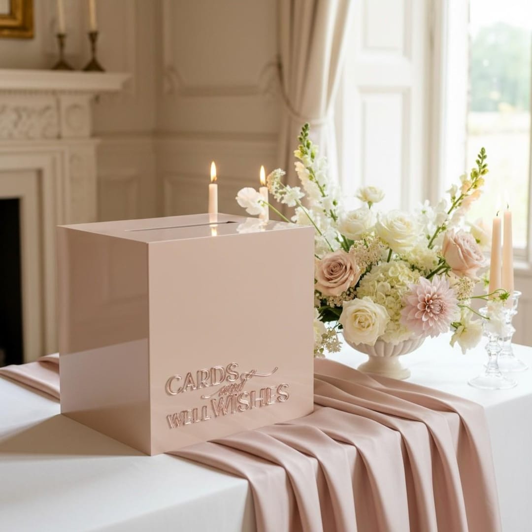 Acrylic Card Box ONLY, 30x30cm (arrives Assembled), Wedding Reception ...