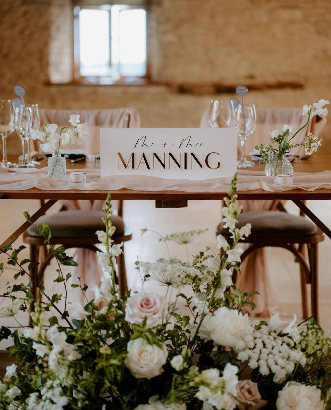 Laser Cut Top Table Sign, Top Table Sign, Mr&mrs Sign, Wedding Signs ...